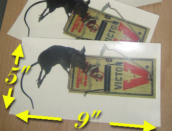 Mousetrap Prank Stickers